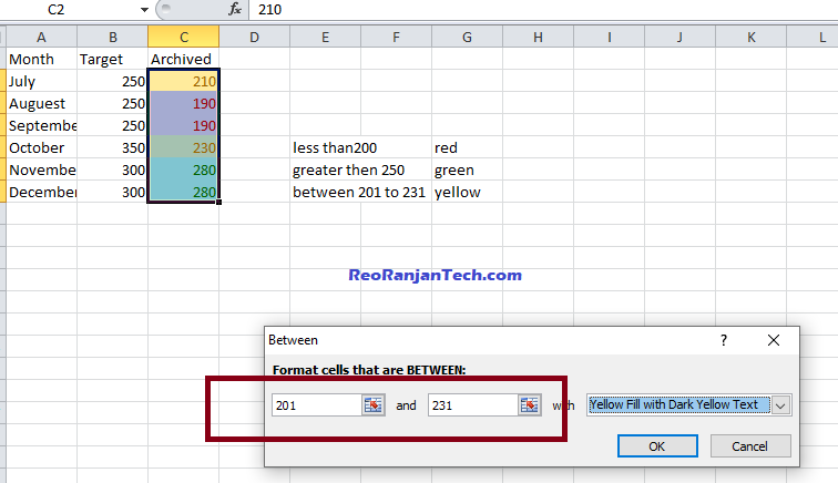 Excel Automatic Color Coding Create 